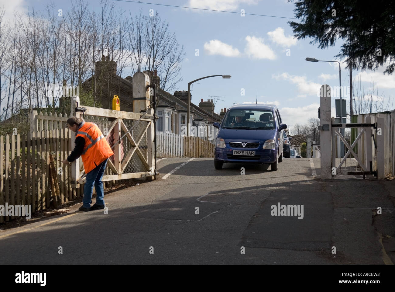 Level crossing gate keeper hi-res stock photography and images - Alamy