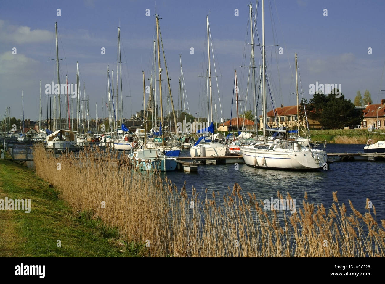 france normand manche cotentin peninsula carentan harbour Stock Photo ...