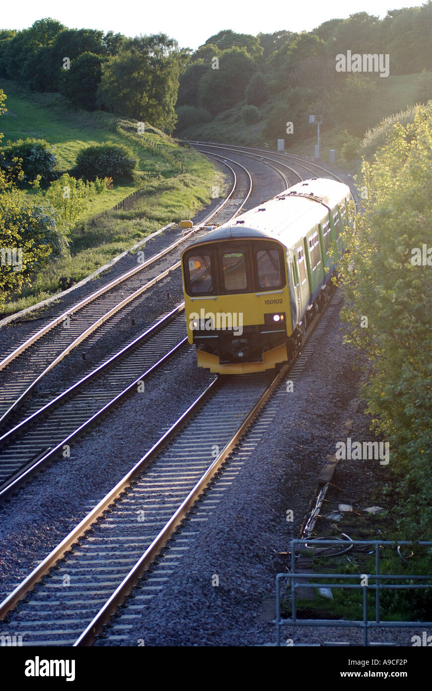 Central Trains class 150 diesel train at Hatton Bank, Warwickshire ...