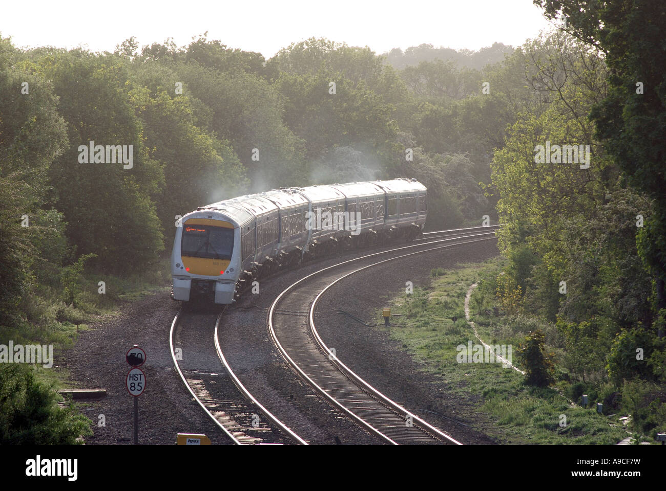 Chiltern Railways Class 168 diesel train at Hatton, Warwickshire ...
