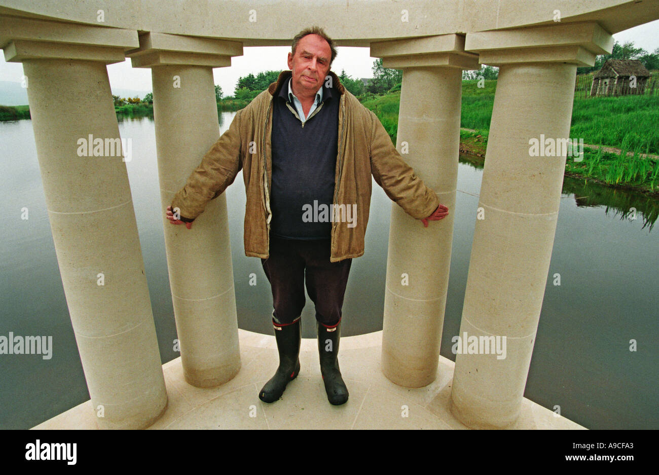 Ian Hamilton Finlay at his home and Sculpture Garden Liittle Sparta in ...