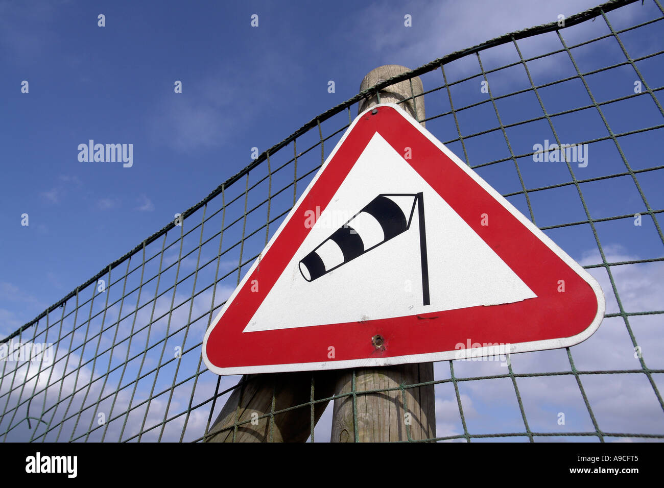 Side wind road sign warning hi-res stock photography and images - Alamy