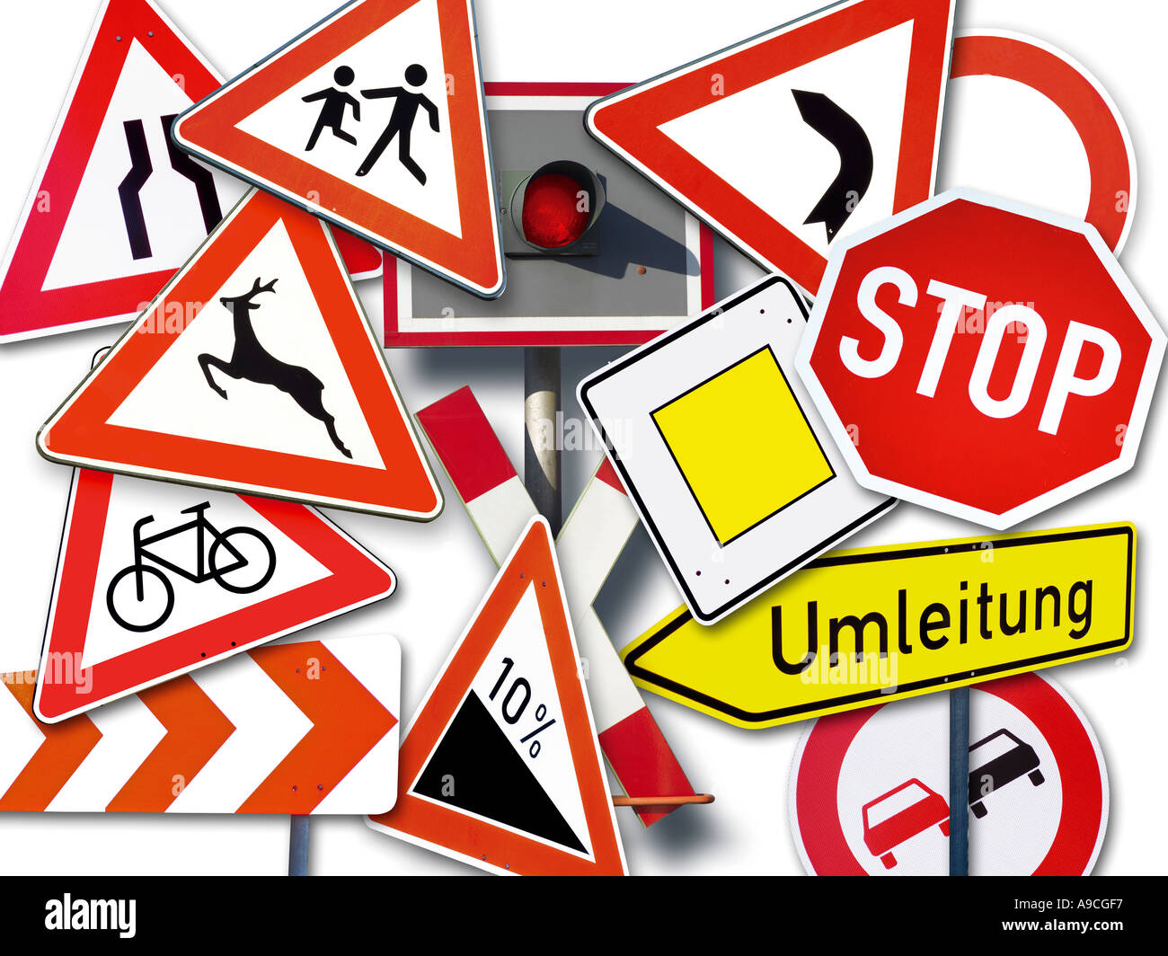 Traffic signs, close-up Stock Photo - Alamy