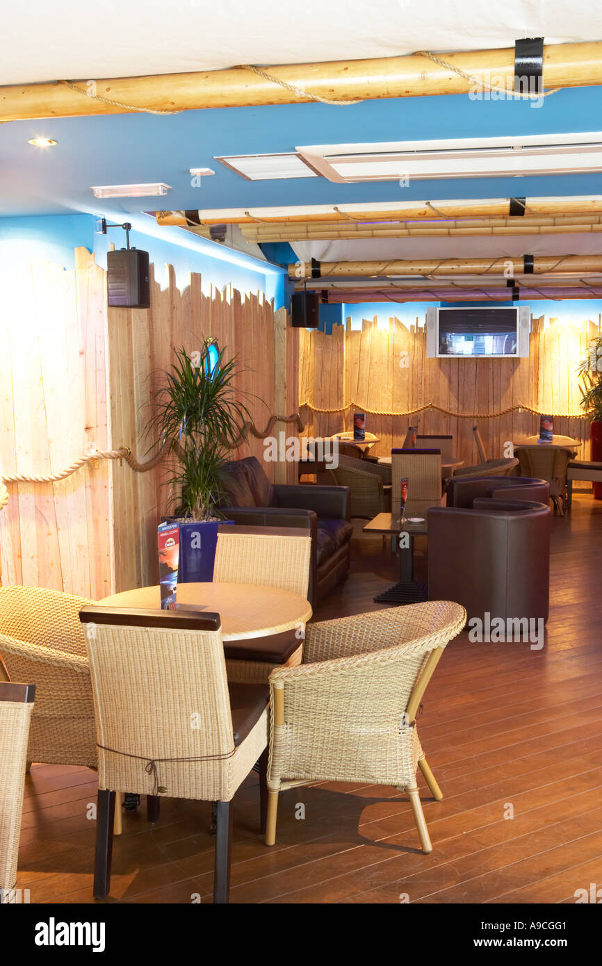 The Liner Hotel bar tables Stock Photo - Alamy