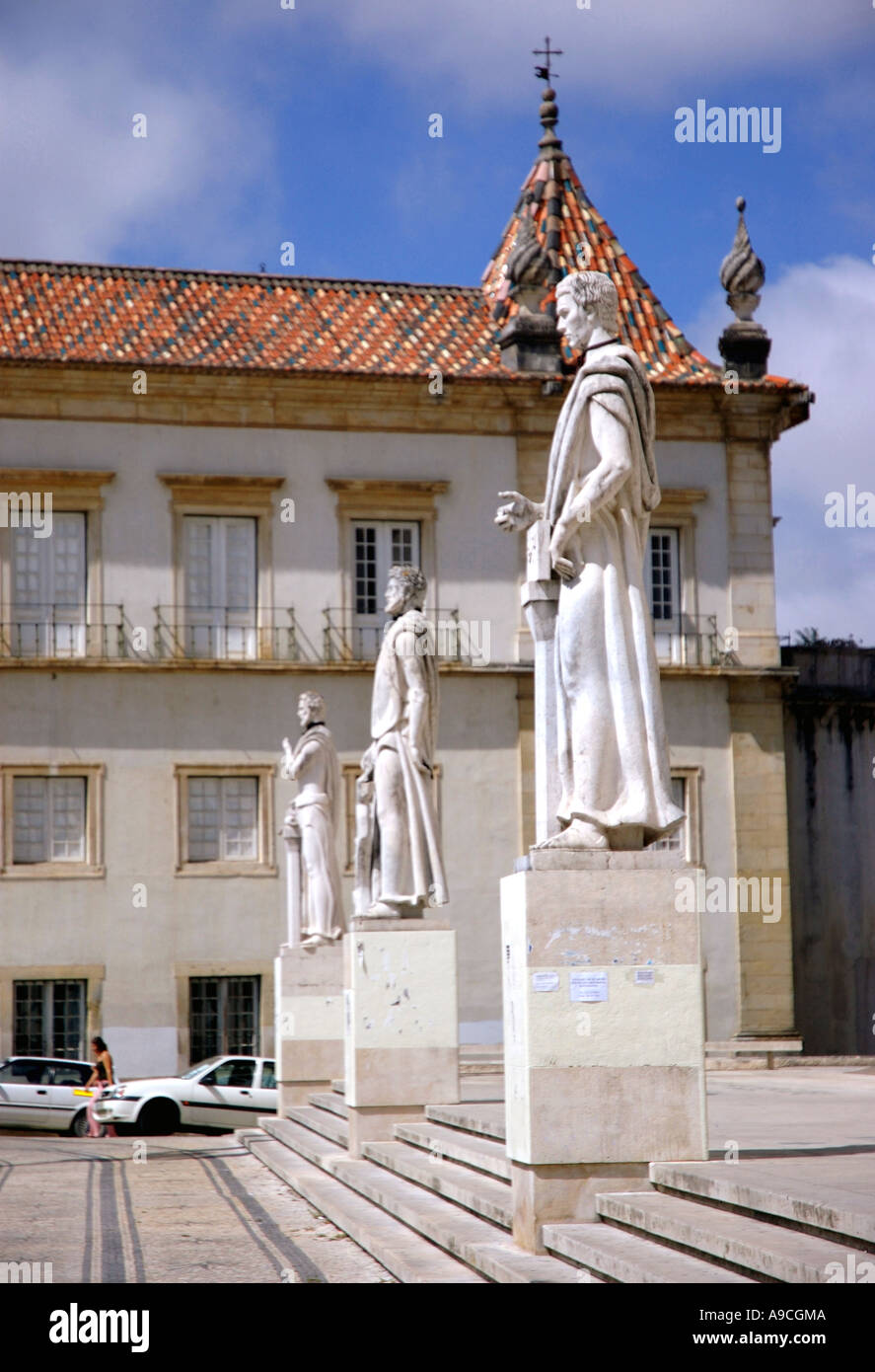 View of the magnificent building of the University Coimbra ...