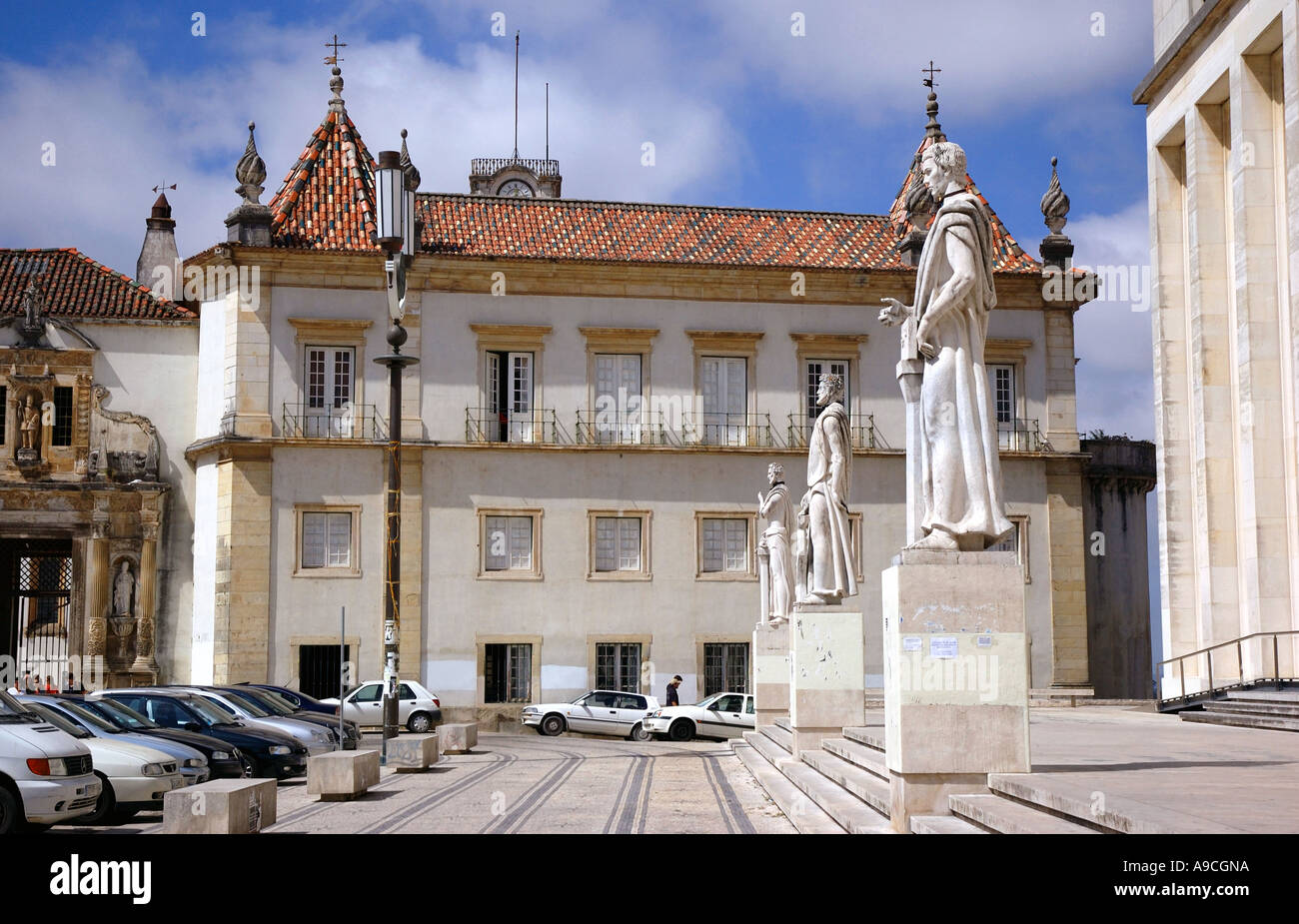 View of the magnificent building of the University Coimbra ...