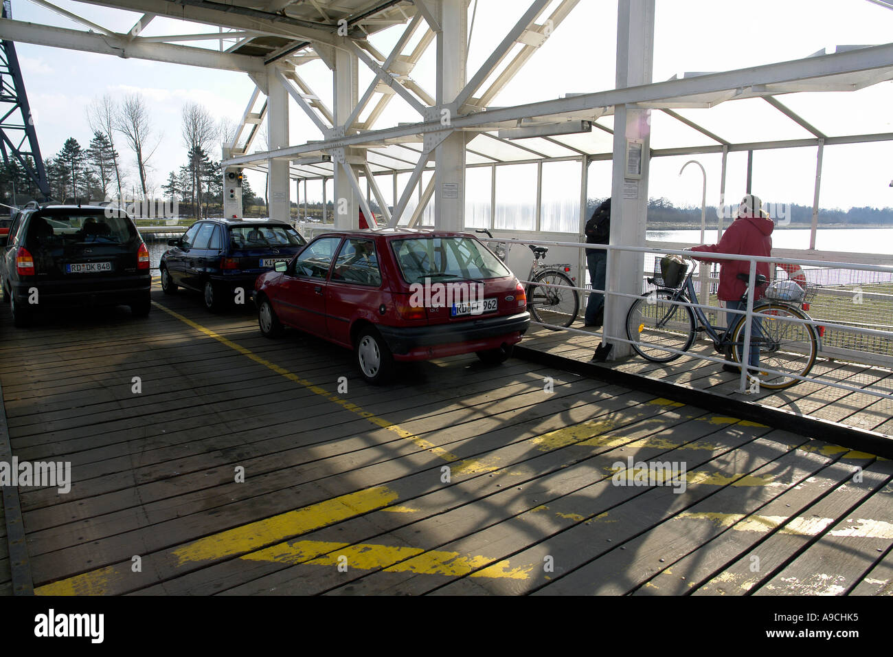 Suspension railway train Metal bridge Rendsburg Nord Ostsee Kanal ...