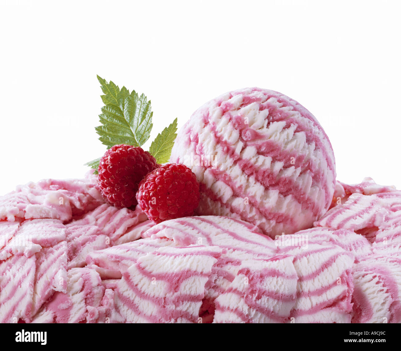raspberry ice cream Stock Photo - Alamy