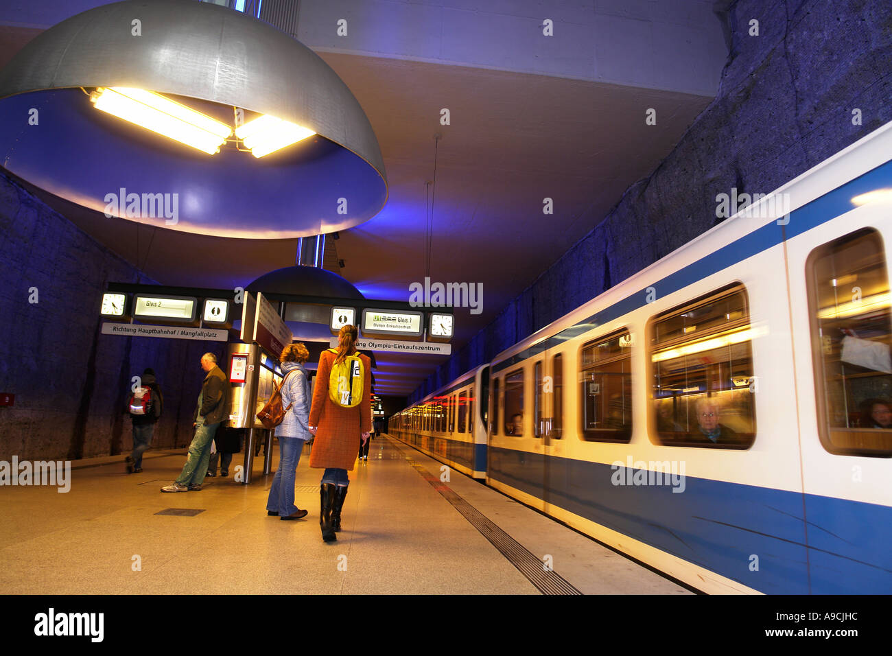 Interior design of Subway station Munich Germany Stock Photo - Alamy