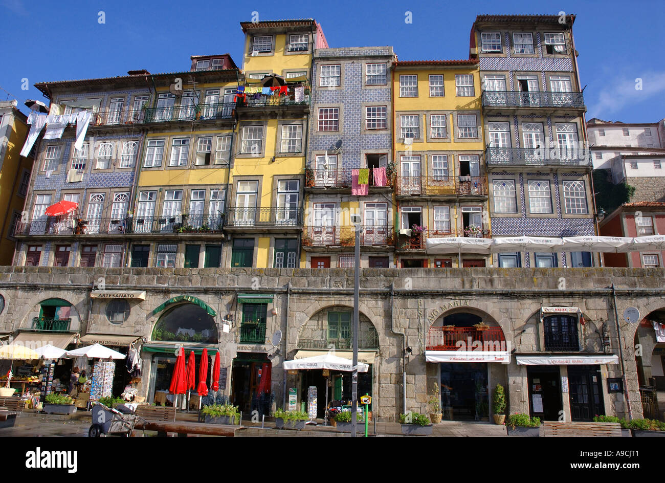 Magnificent architecture typical colourful building arch shop window ...