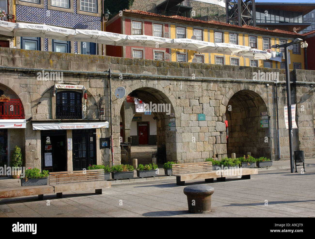 Magnificent architecture typical colourful building arch shop window ...