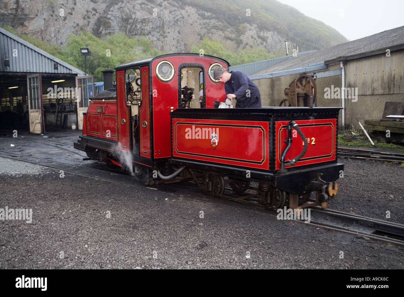 Prince narrow gauge steam train in North Wales at the Ffestiniog ...