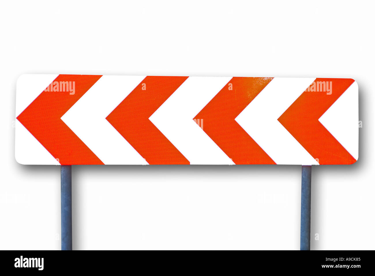 Warning road sign indicating curve hi-res stock photography and images ...