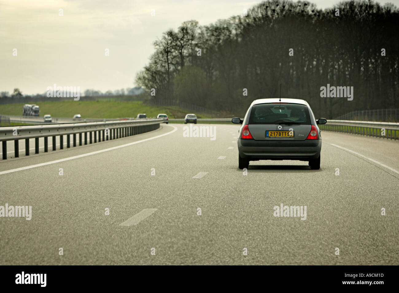 Driving on a French Autoroute Motorway Stock Photo - Alamy