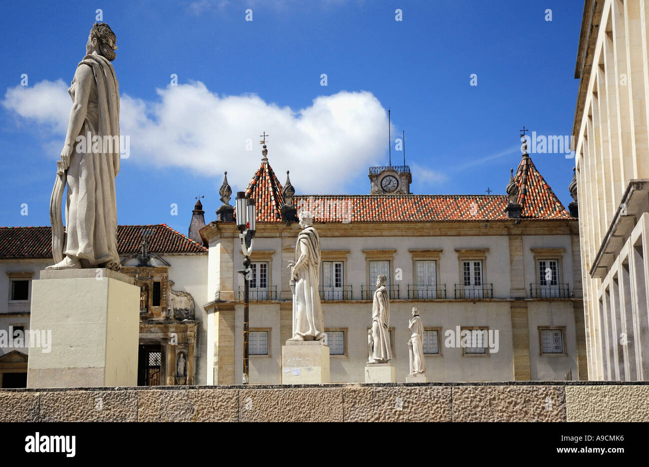 View of the magnificent building of the University Coimbra ...