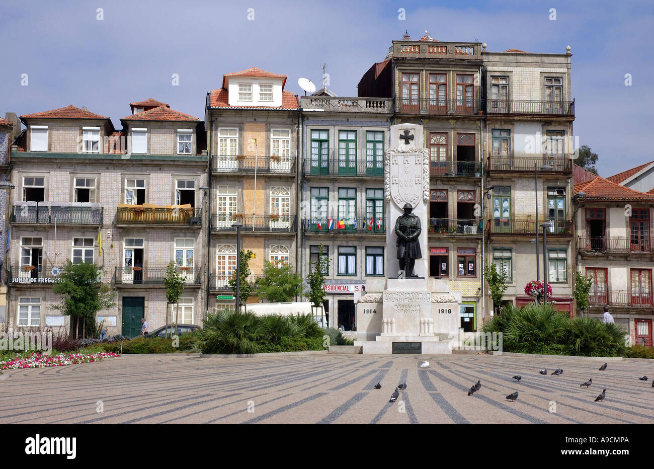 Lively square magnificent architecture typical colourful building ...