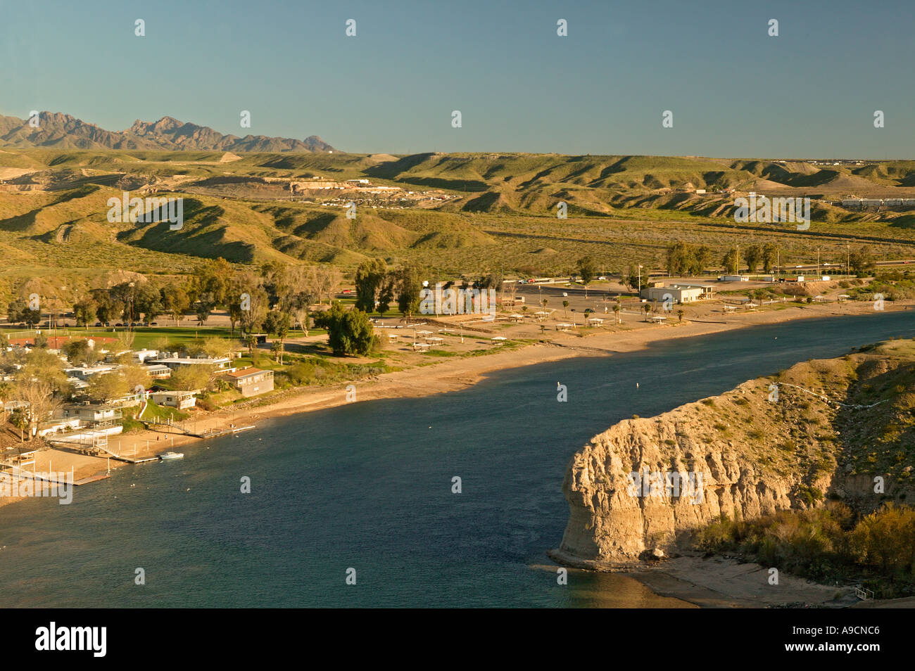 The Colorado River and Bullhead City Arizona from Laughlin Nevada Stock ...