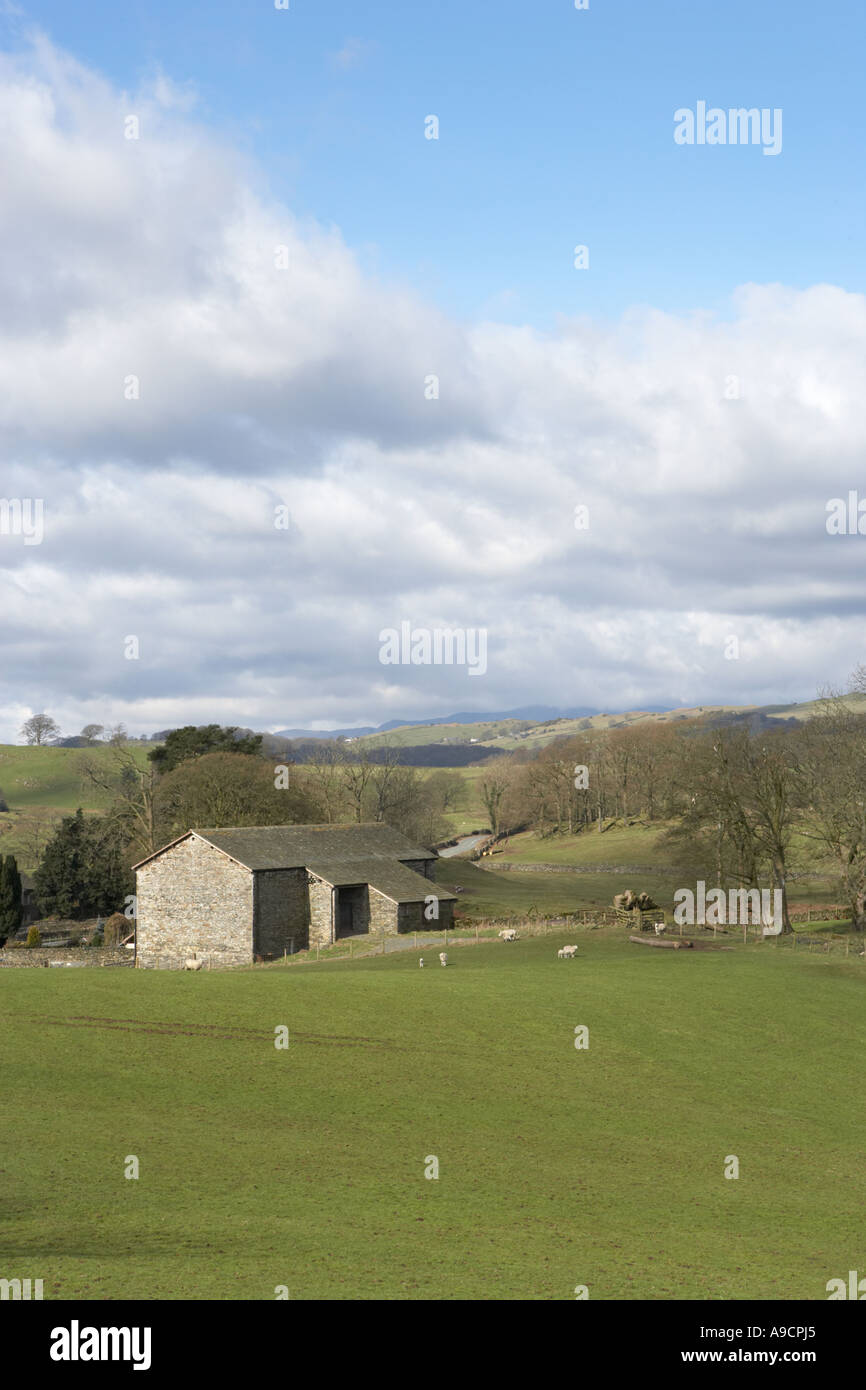 barn in Cumbria in the landscape Stock Photo - Alamy