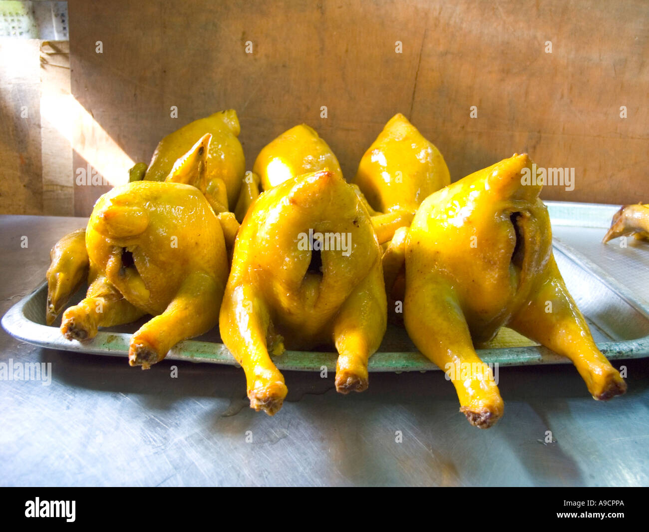 Cooked chicken in market Cheung chau Hong Kong china Stock Photo - Alamy