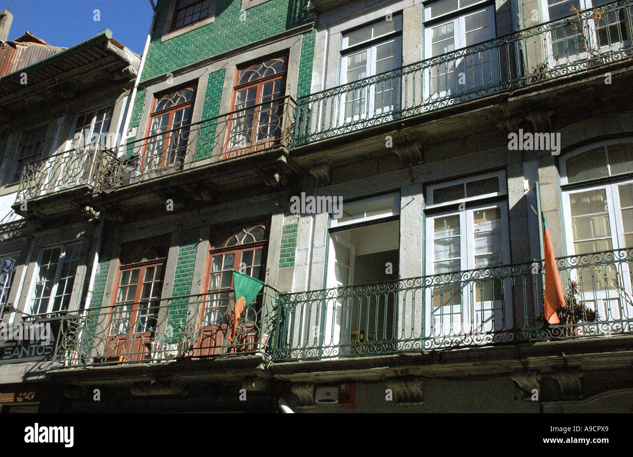 View magnificent architecture typical colourful building window door ...