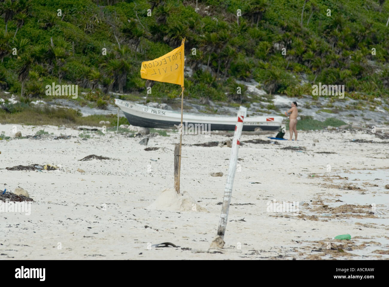 Mexican flag tulum beach hi-res stock photography and images - Alamy