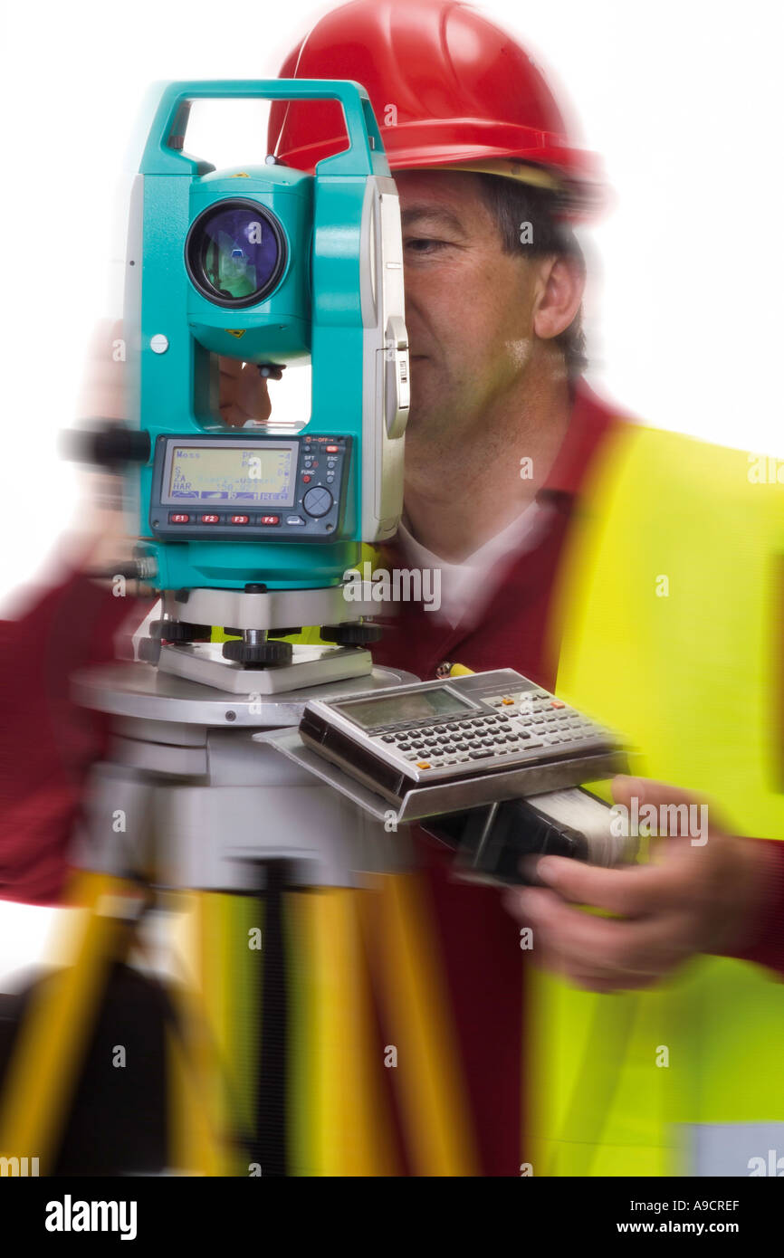 Engineer surveying, portrait Stock Photo - Alamy