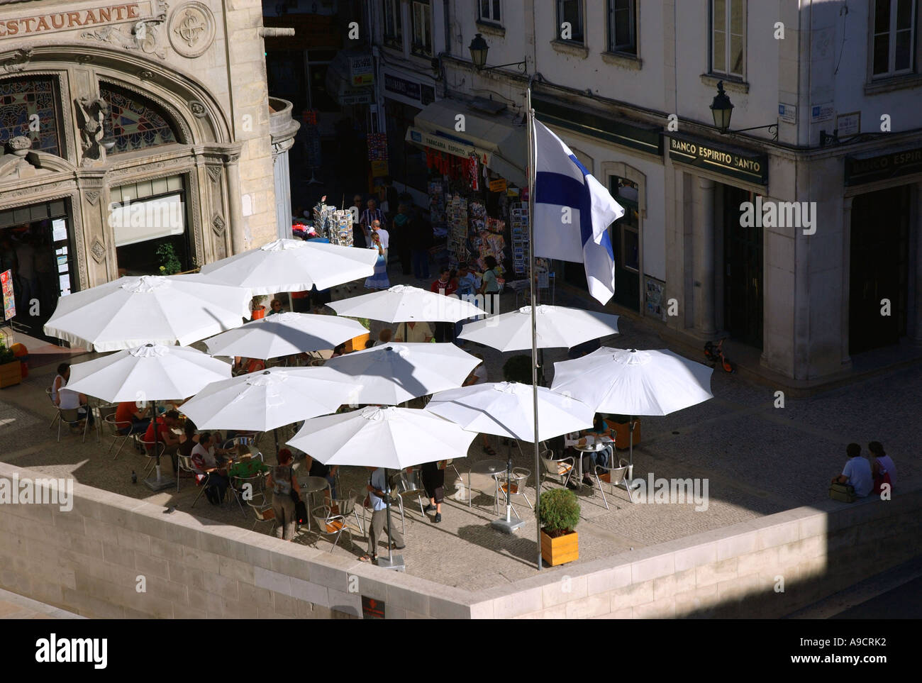 View lively square characteristic architecture old town elegant café ...