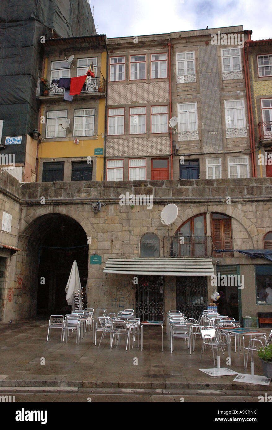 Magnificent architecture typical colourful building arch shop window ...