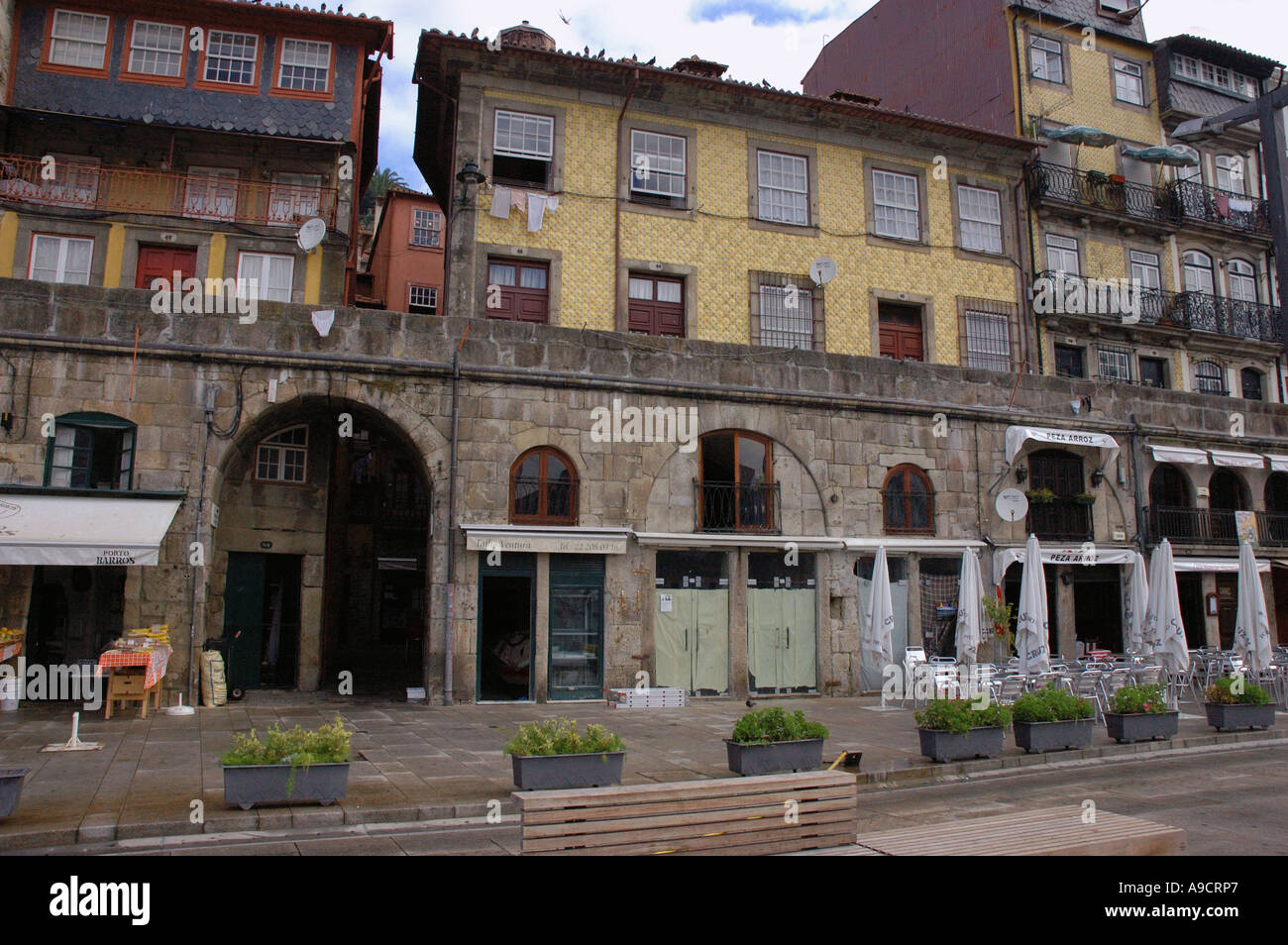 Magnificent architecture typical colourful building arch shop window ...