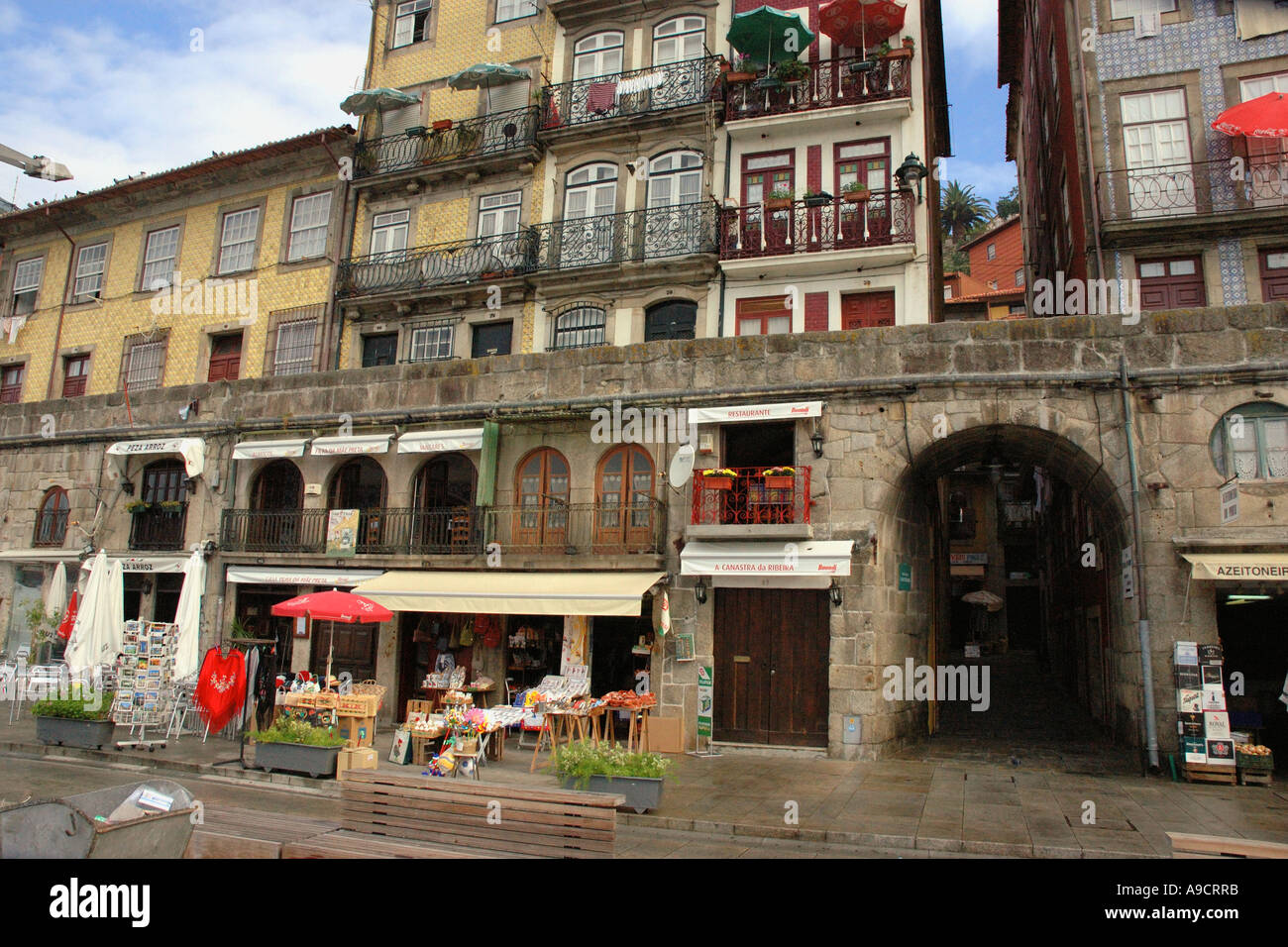 Magnificent architecture typical colourful building arch shop window ...