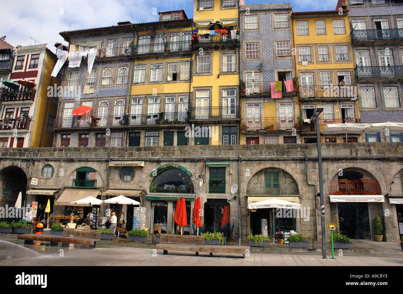 Magnificent architecture typical colourful building arch shop window ...
