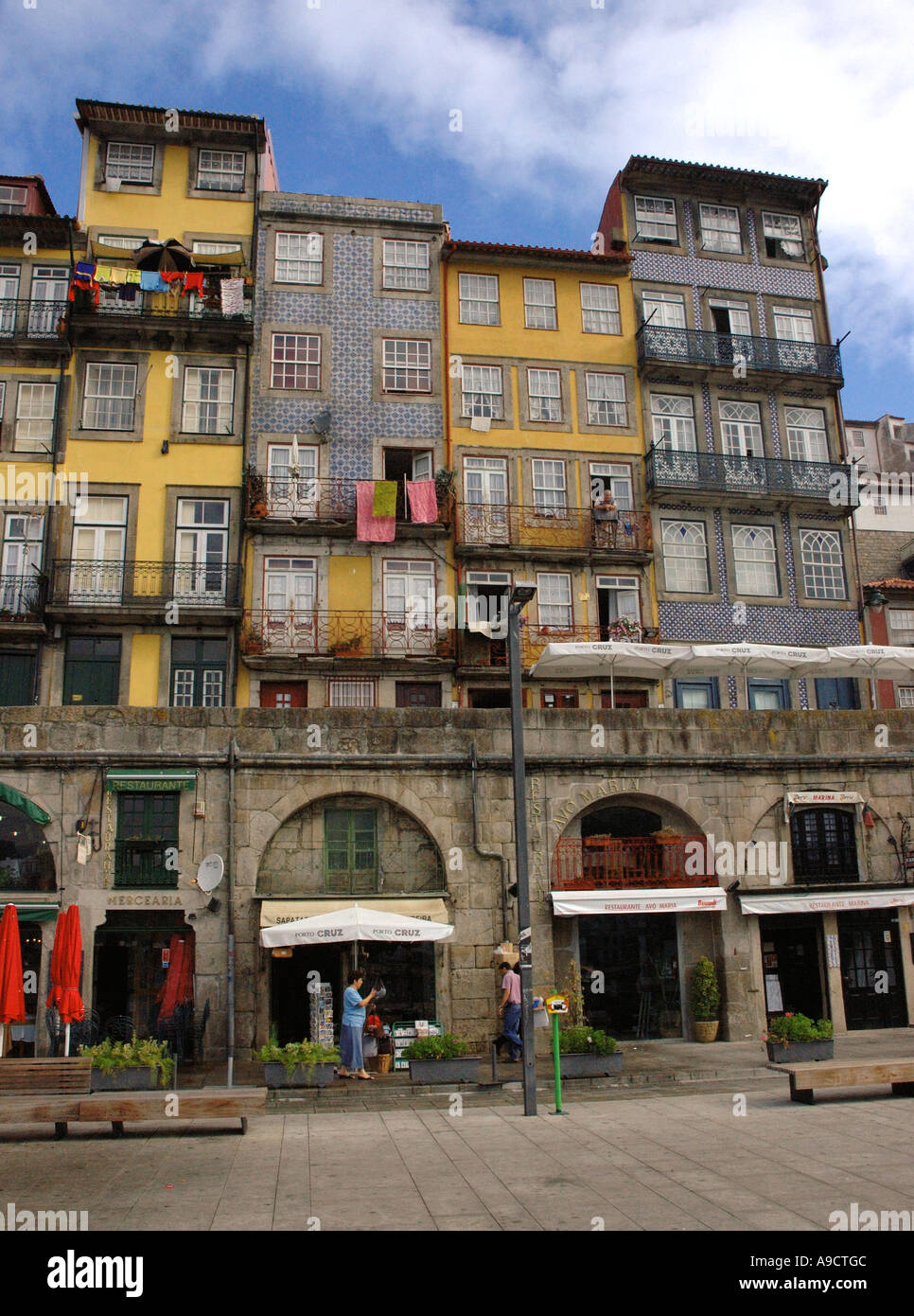 Magnificent architecture typical colourful building arch shop window ...