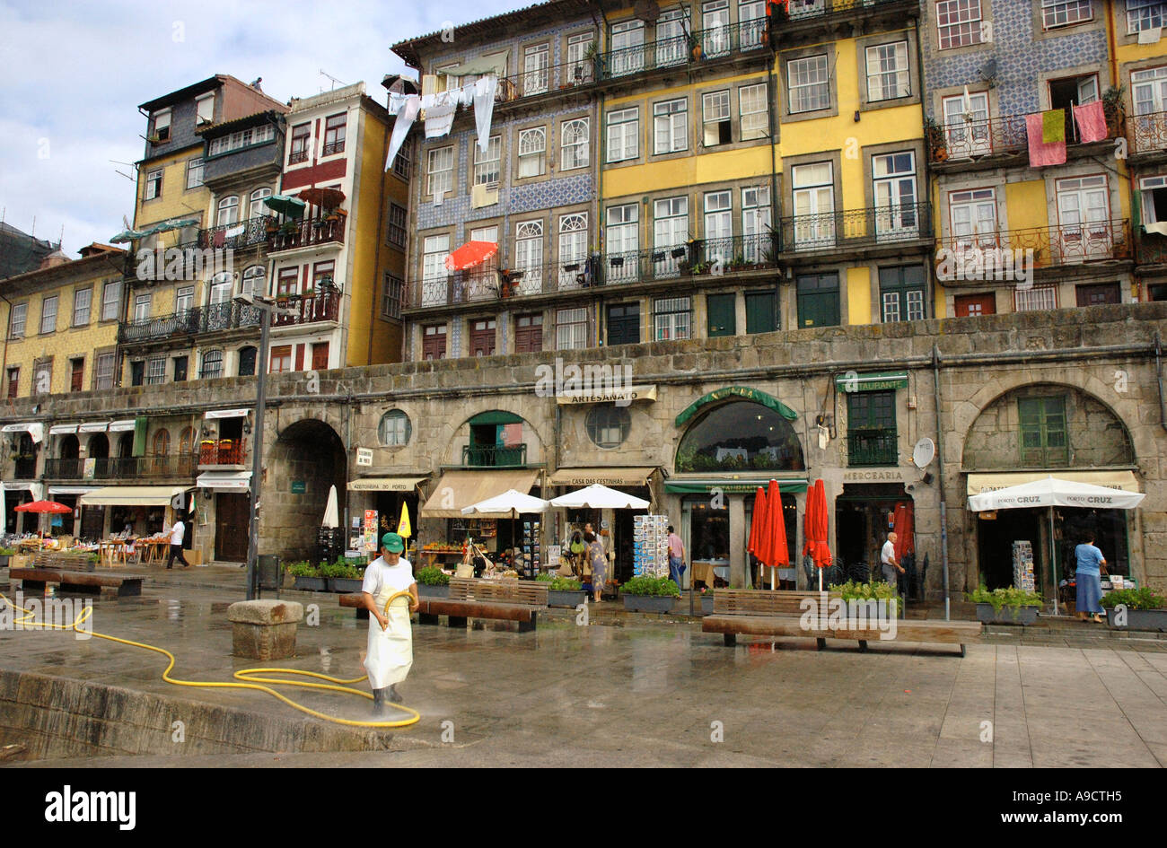 Magnificent architecture typical colourful building arch shop window ...