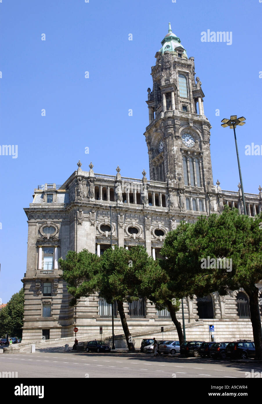 Magnificent imposing clock tower building typical architecture big main ...