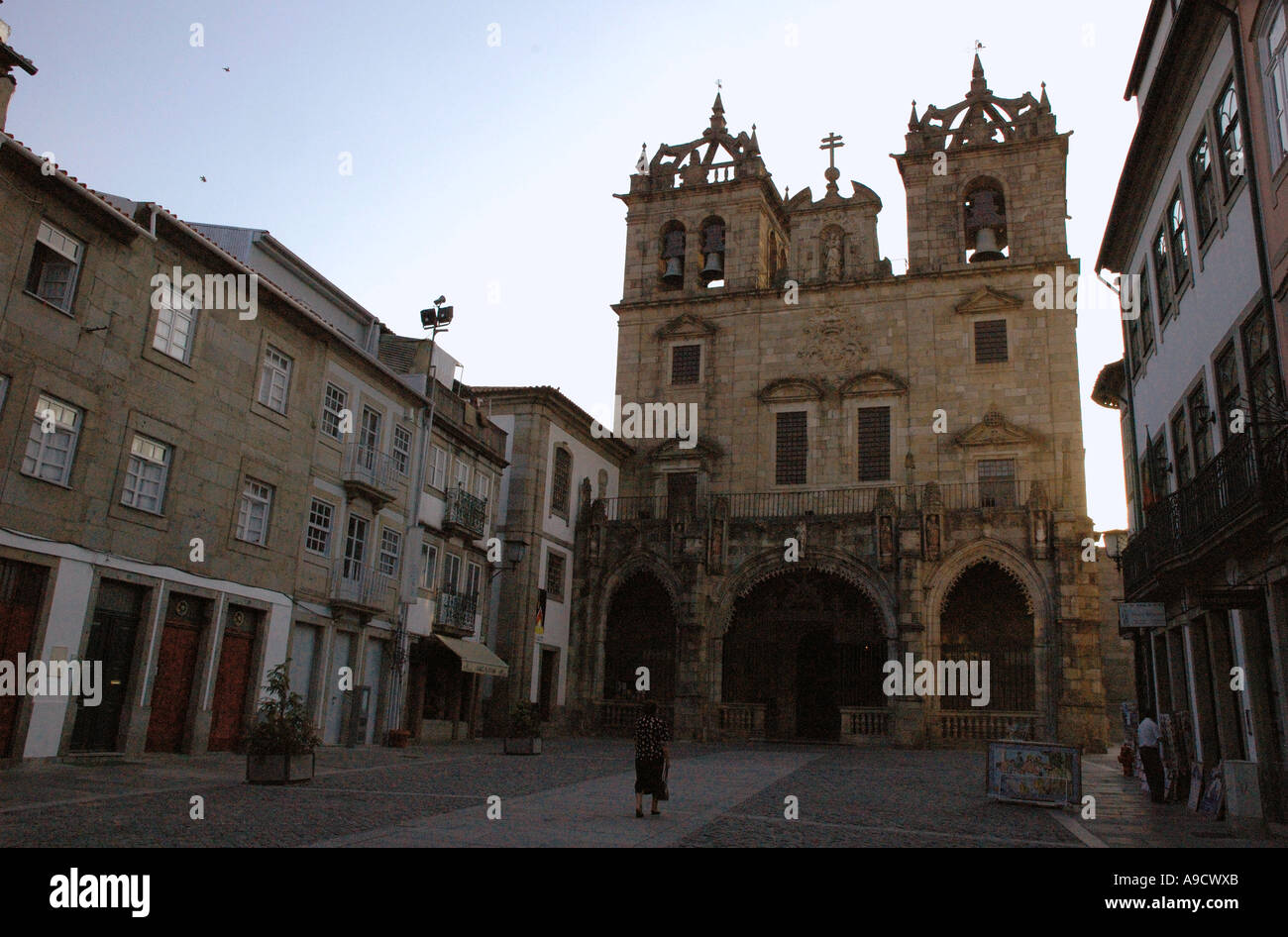 View of street church & ecclesiastic architecture of religious capital ...