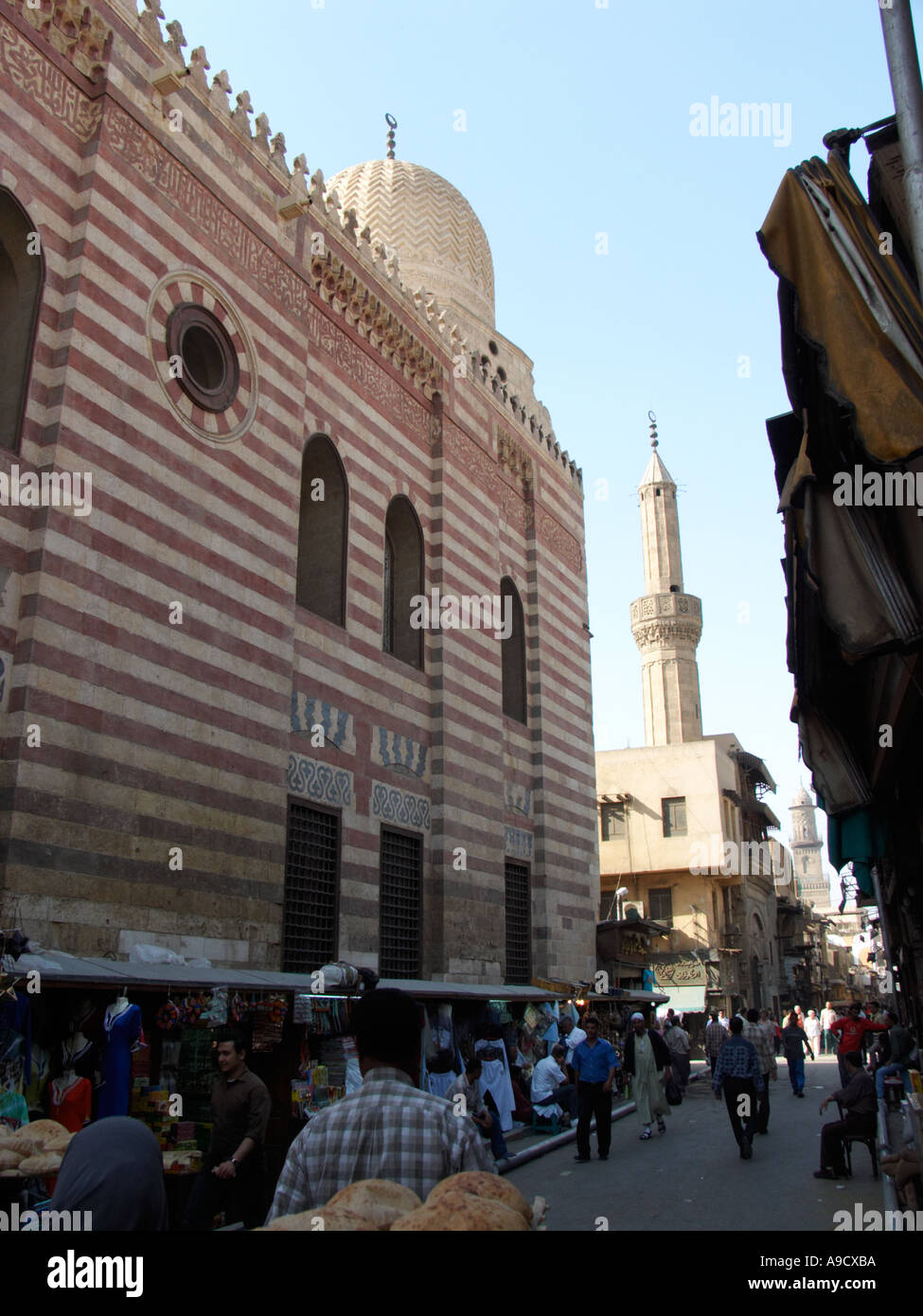 Mosques in Khan el Khalili bazaar in old Cairo Egypt Stock Photo - Alamy