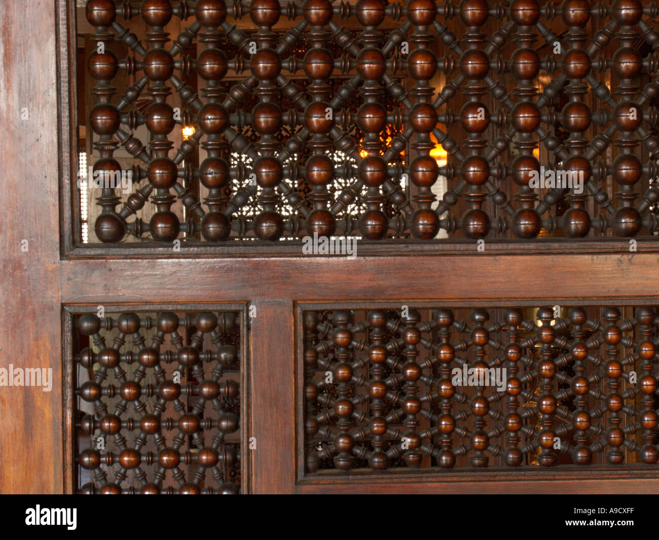 Wooden trellis interior Stock Photo - Alamy