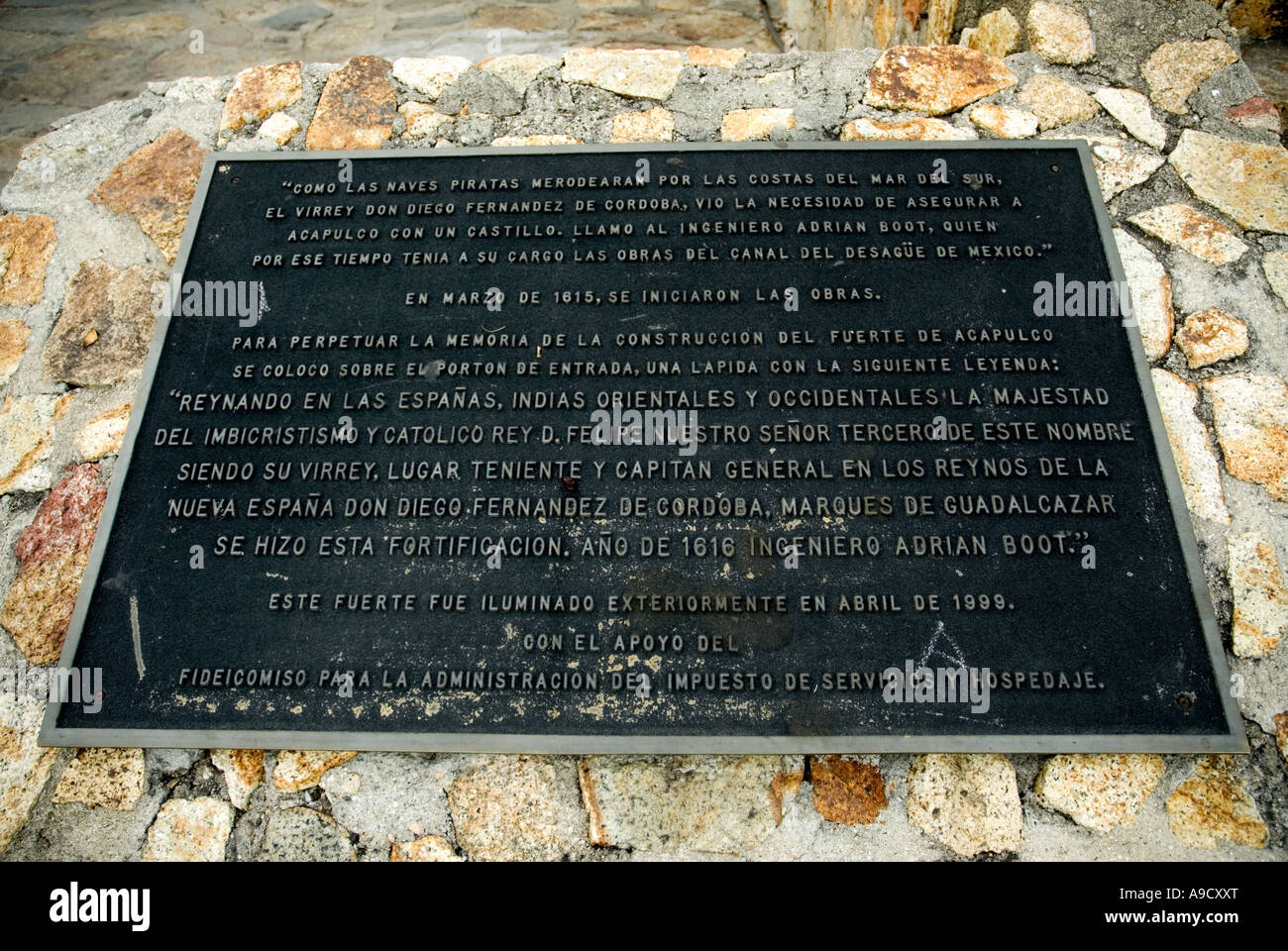 San Diego fort sign Acapulco Mexico Stock Photo - Alamy
