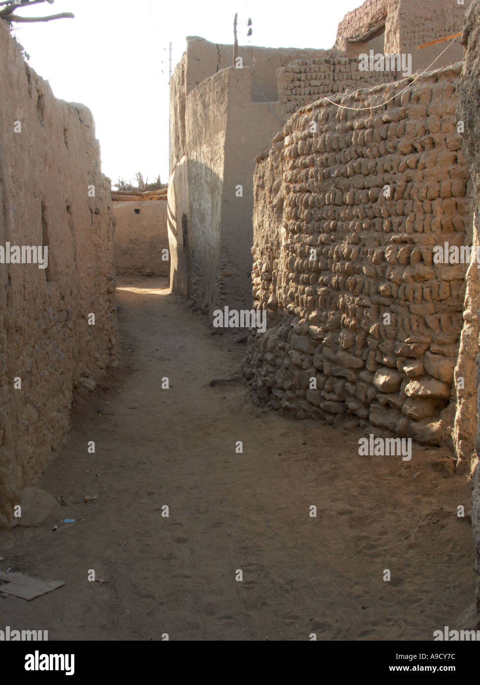 Ancient buildings in El Bawiti constructed largely from mud bricks ...