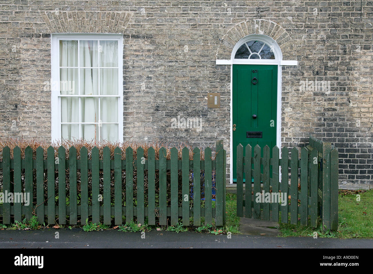 traditional English home house window front door Stock Photo - Alamy