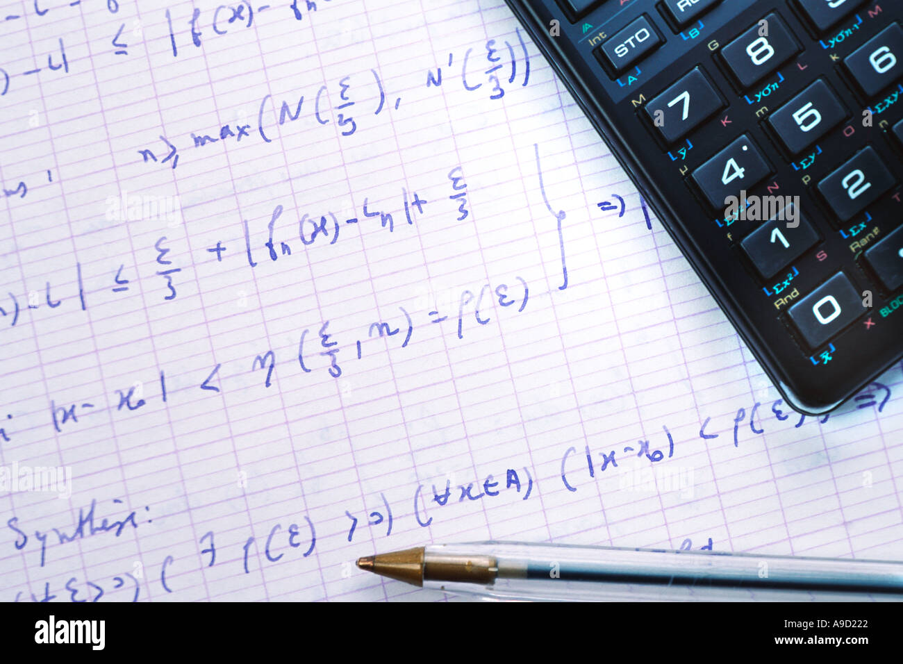 Mathematics and formulas close up Stock Photo - Alamy
