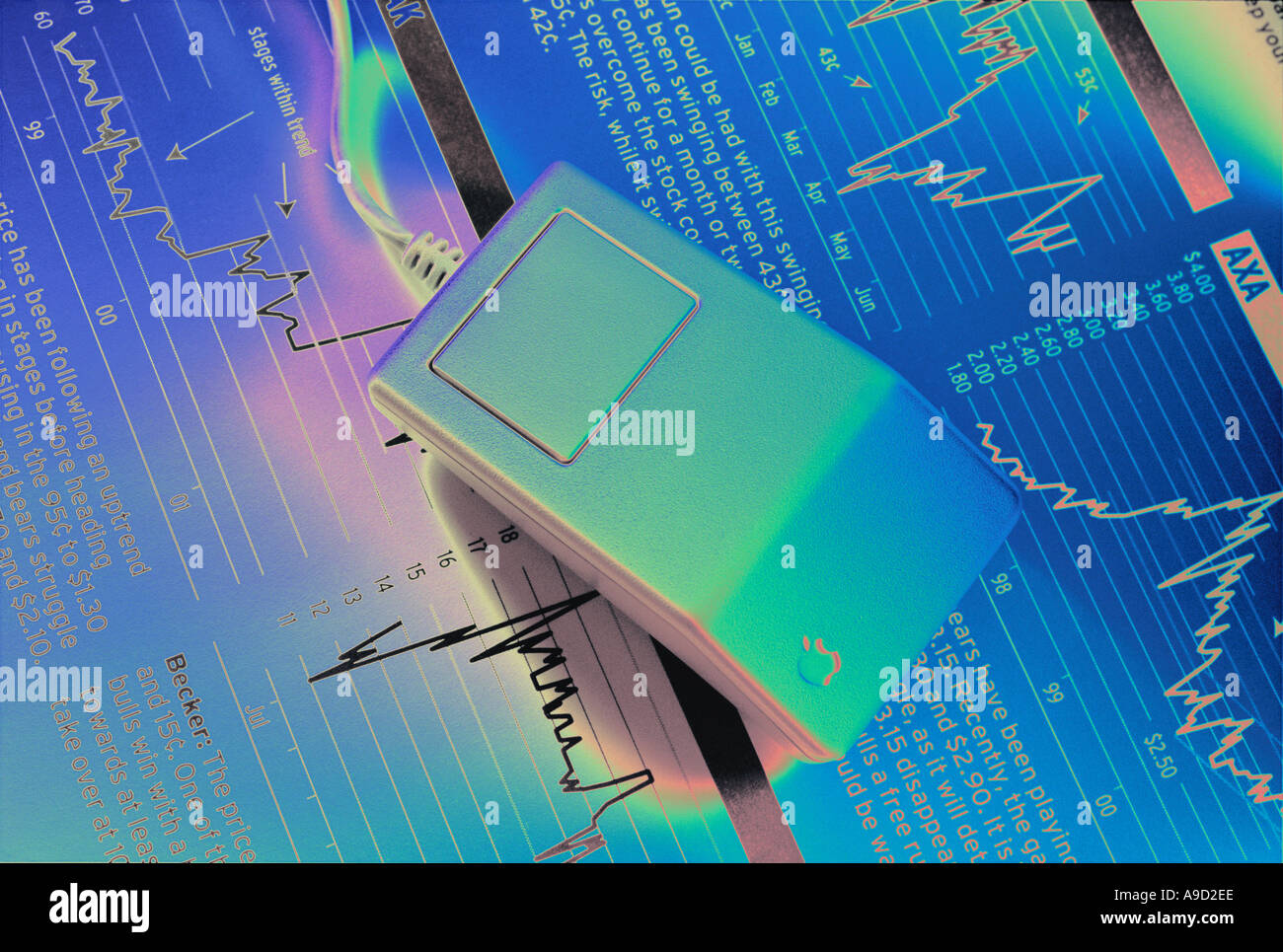 Computer Mouse on Financial Newspaper Stock Photo - Alamy