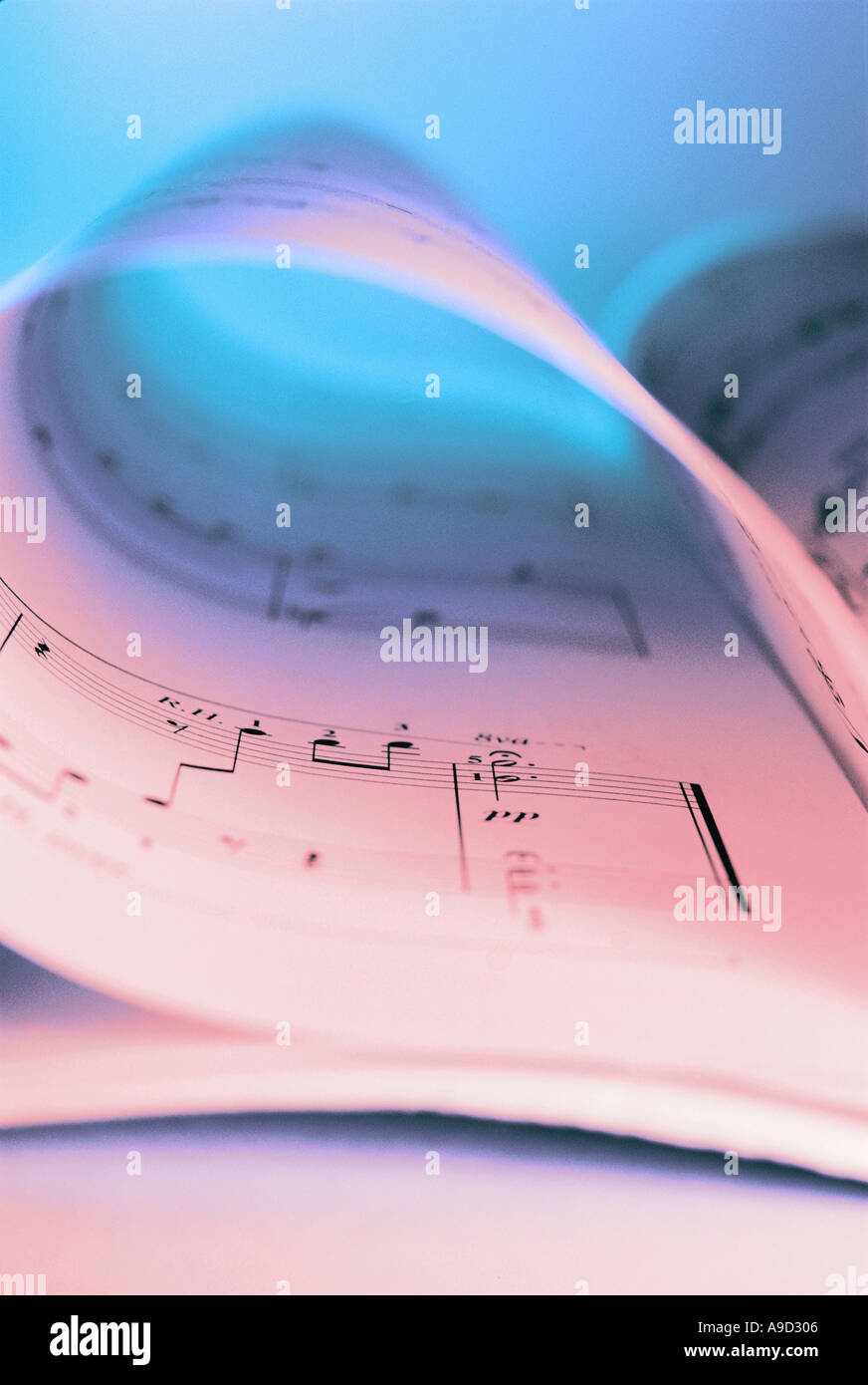 Magnifying Glass and Music Score Stock Photo - Alamy