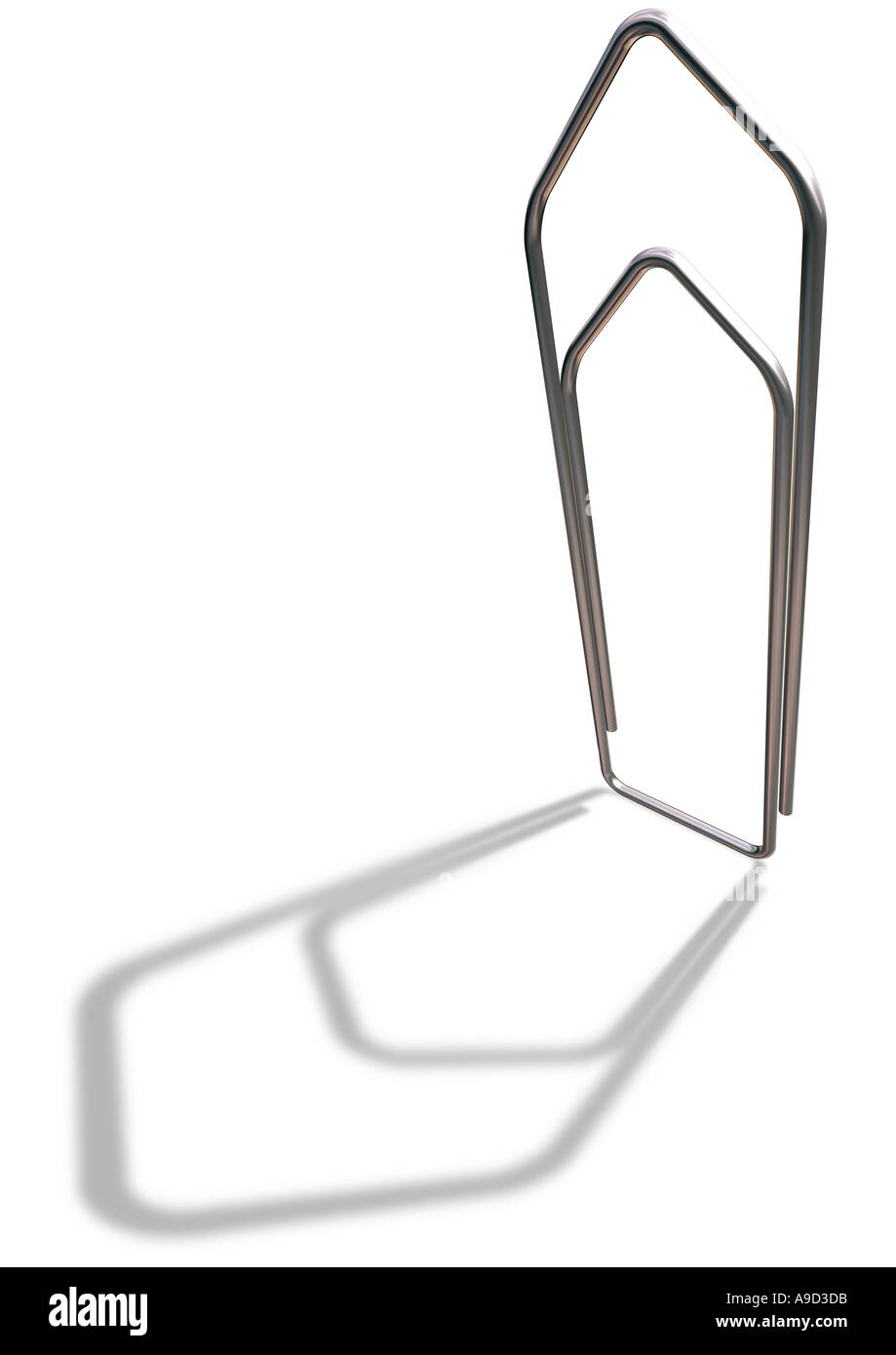 giant paper clip with shadow Stock Photo - Alamy
