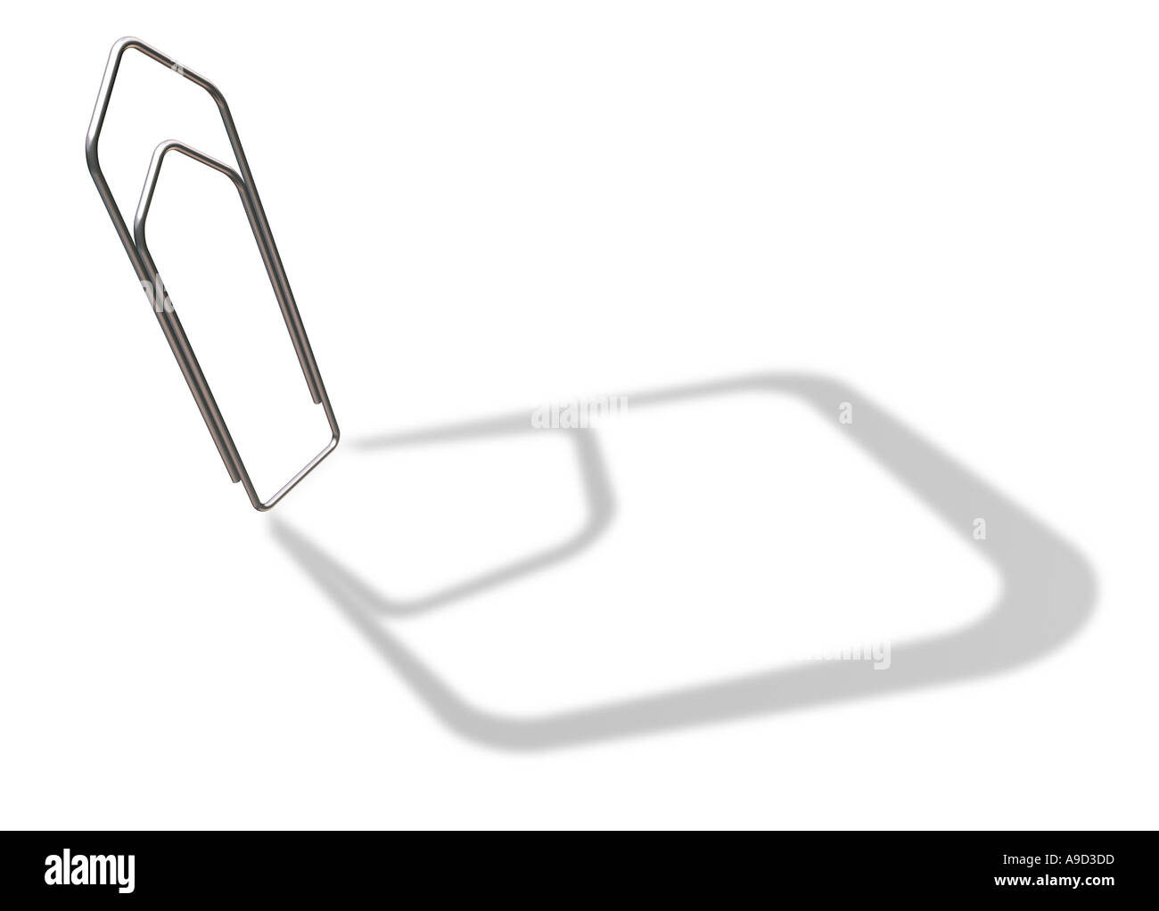 giant paper clip with shadow Stock Photo - Alamy
