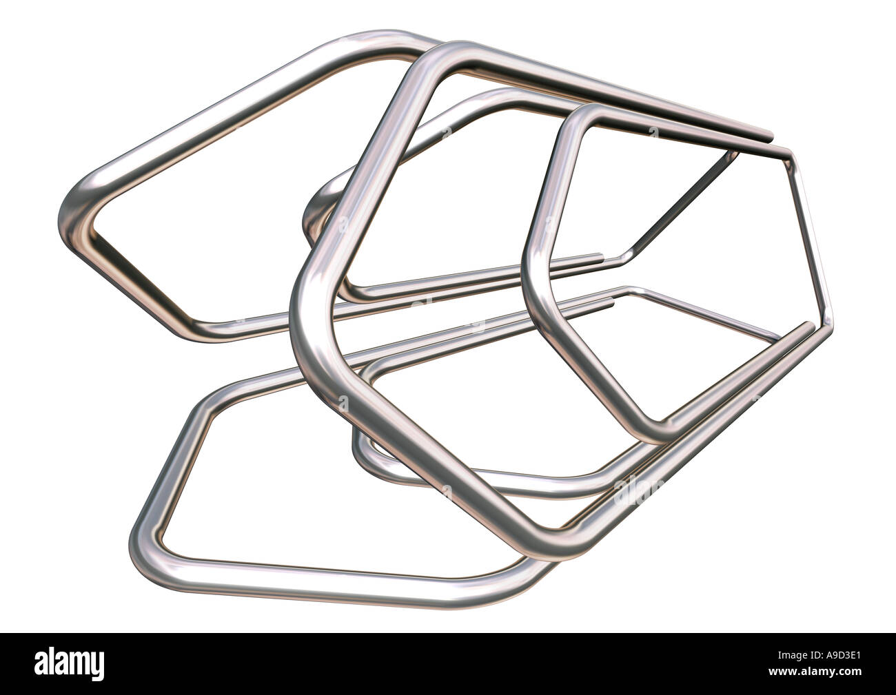 three paper clips in triangle Stock Photo - Alamy