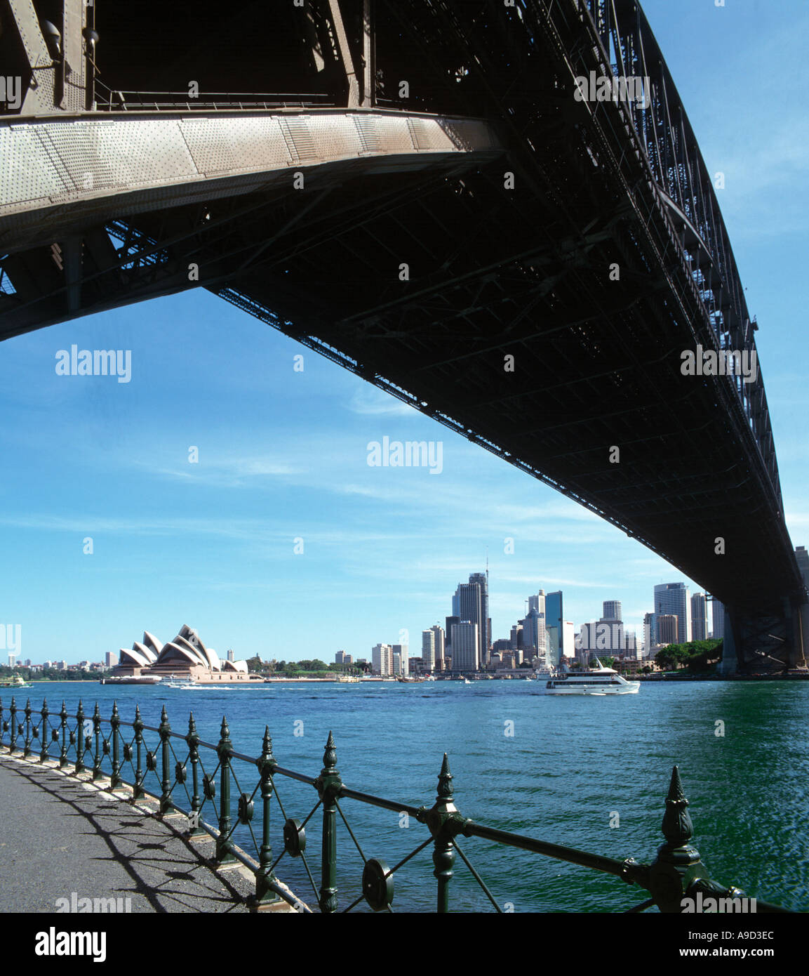 Harbour Bridge from Milsons Point with the Opera House and city skyline ...