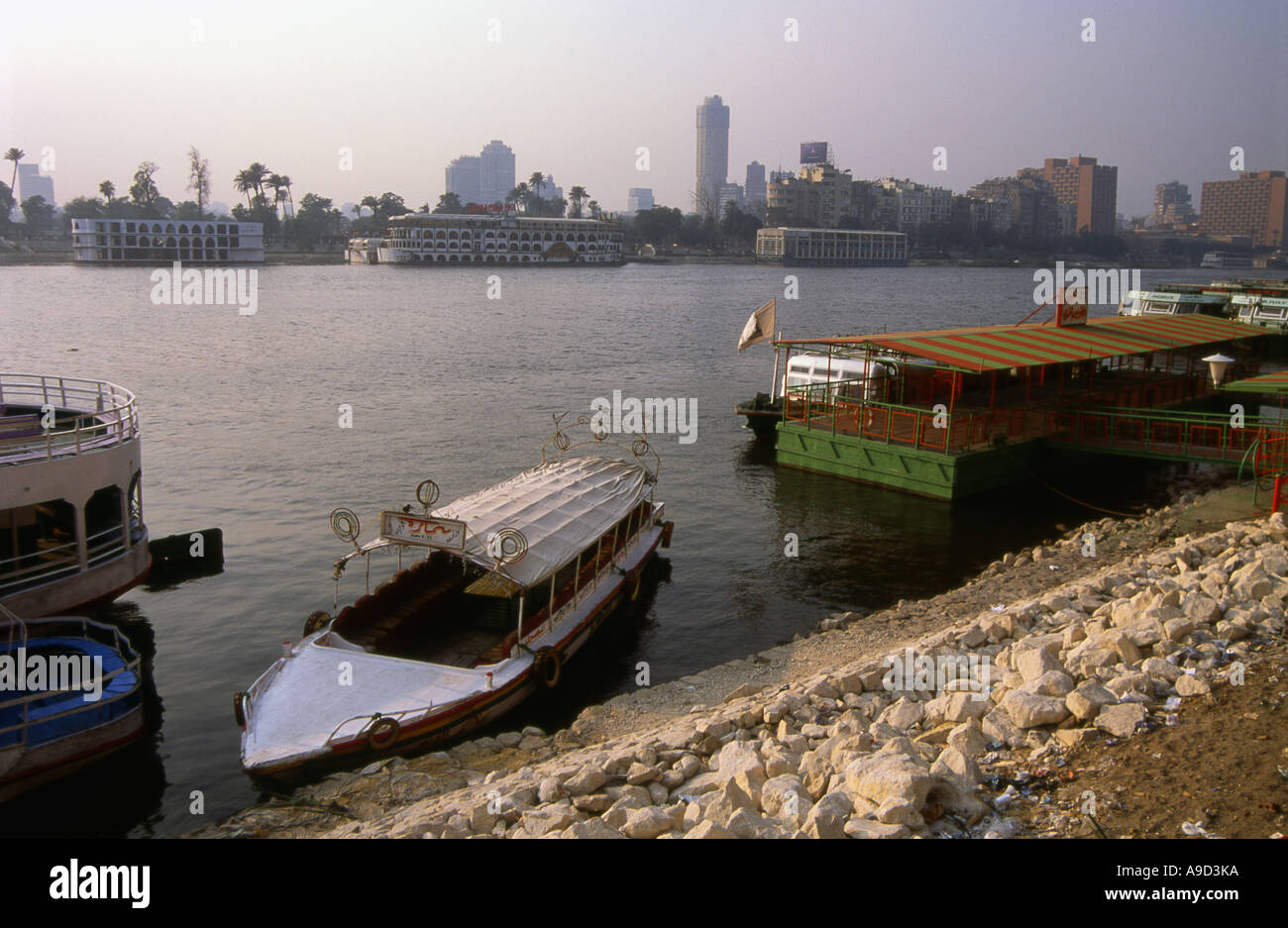 Panoramic View of River Nile Cairo Arab Republic of Egypt Egyptian ...