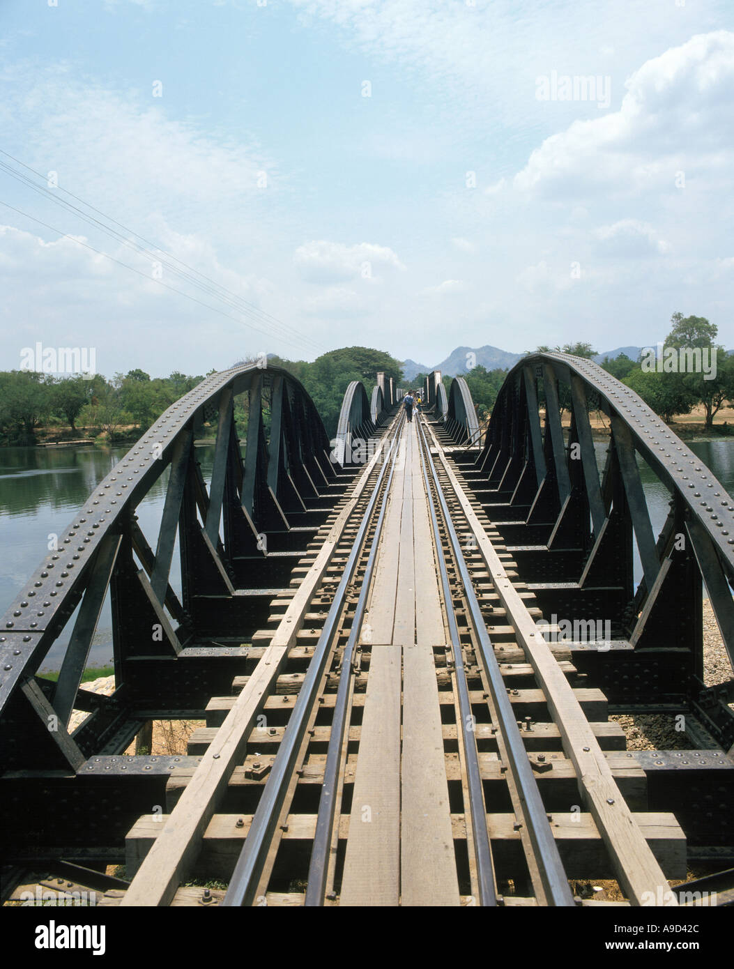 Bridge on the River Kwai, Kanchanaburi, near Bangkok, Thailand Stock ...