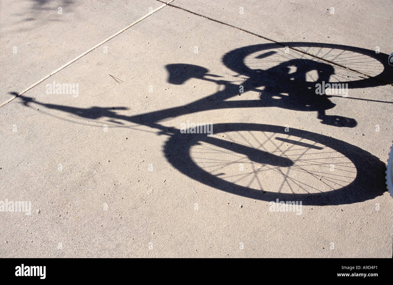 Bicycle shadow 5 Stock Photo - Alamy